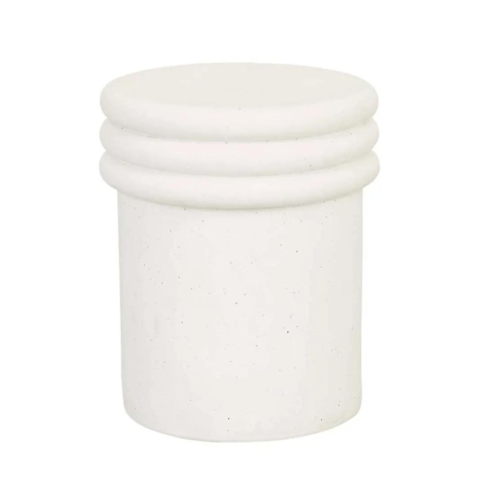 Hanson Ceramic Round Side Table - White Speckle – Coast Store