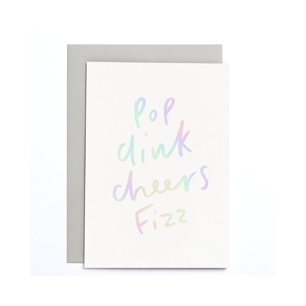 "Pop Clink Cheers Fizz" - Small Card – Coast Store