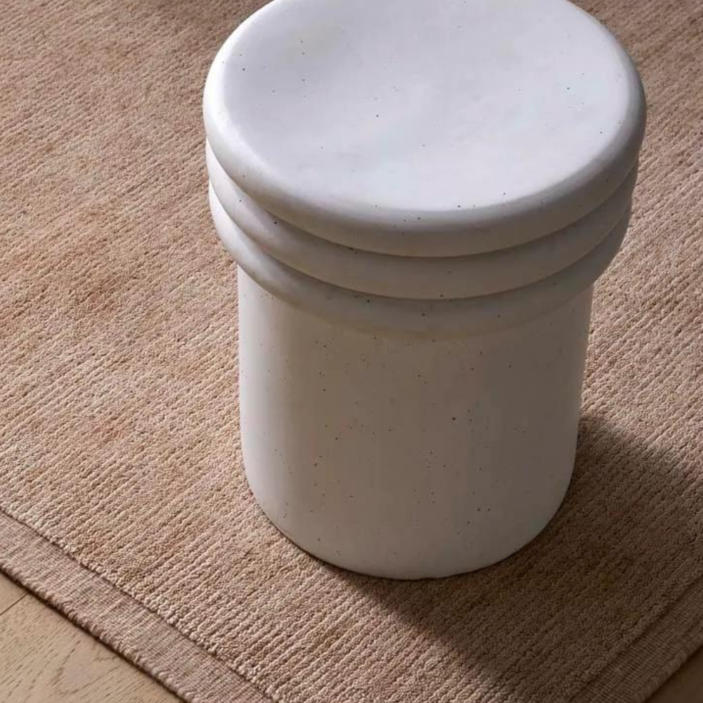 Hanson Ceramic Round Side Table - White Speckle – Coast Store